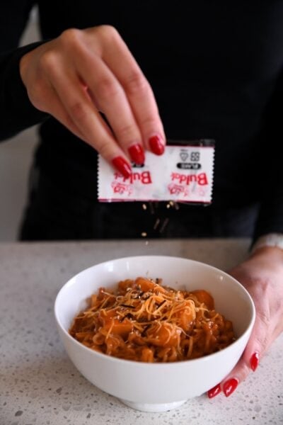 Creamy Cheesy Buldak with Imitation Crab - instantramen.com