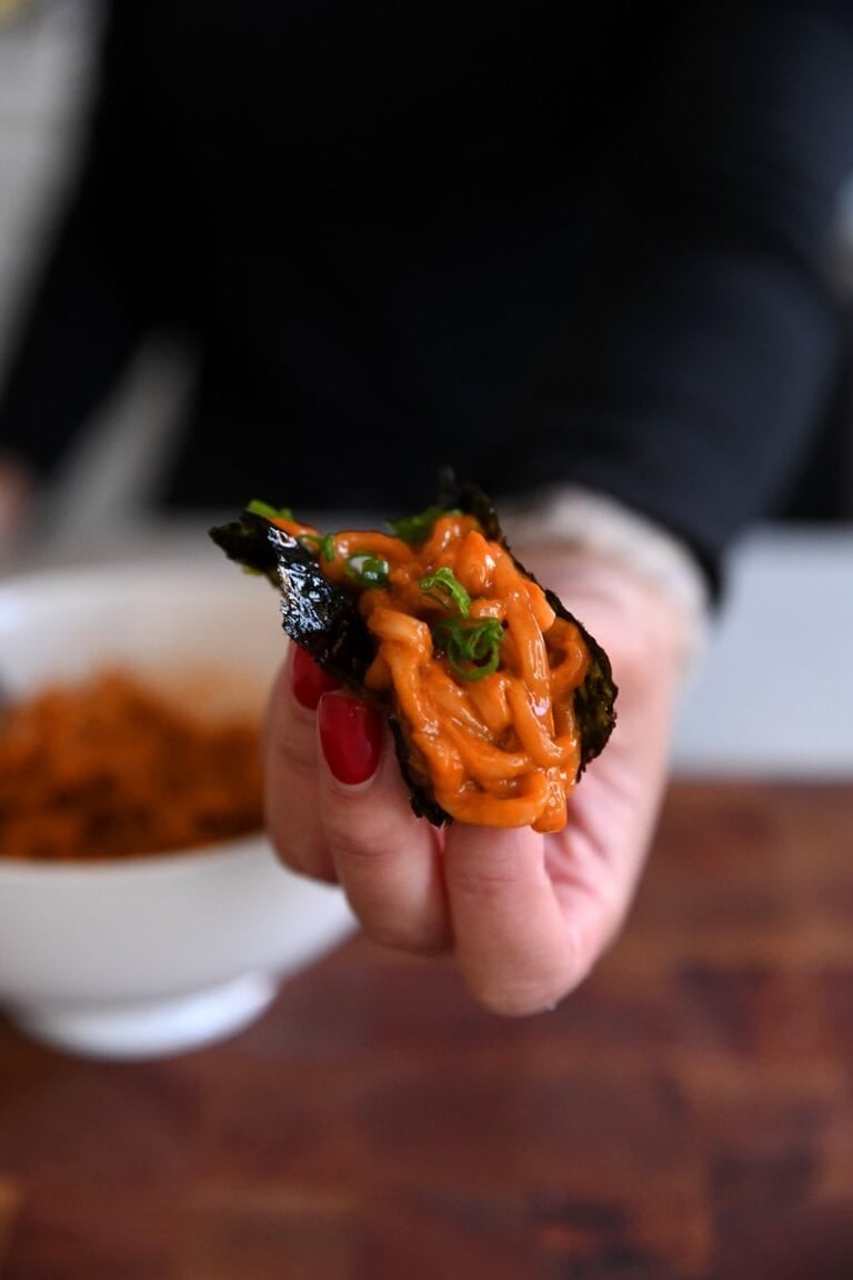 Creamy Cheesy Buldak with Imitation Crab - instantramen.com